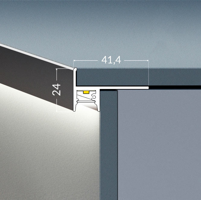 STAIRCASE10 TILE LED-profile for lighting tiled stairs 2m – Valotehdas